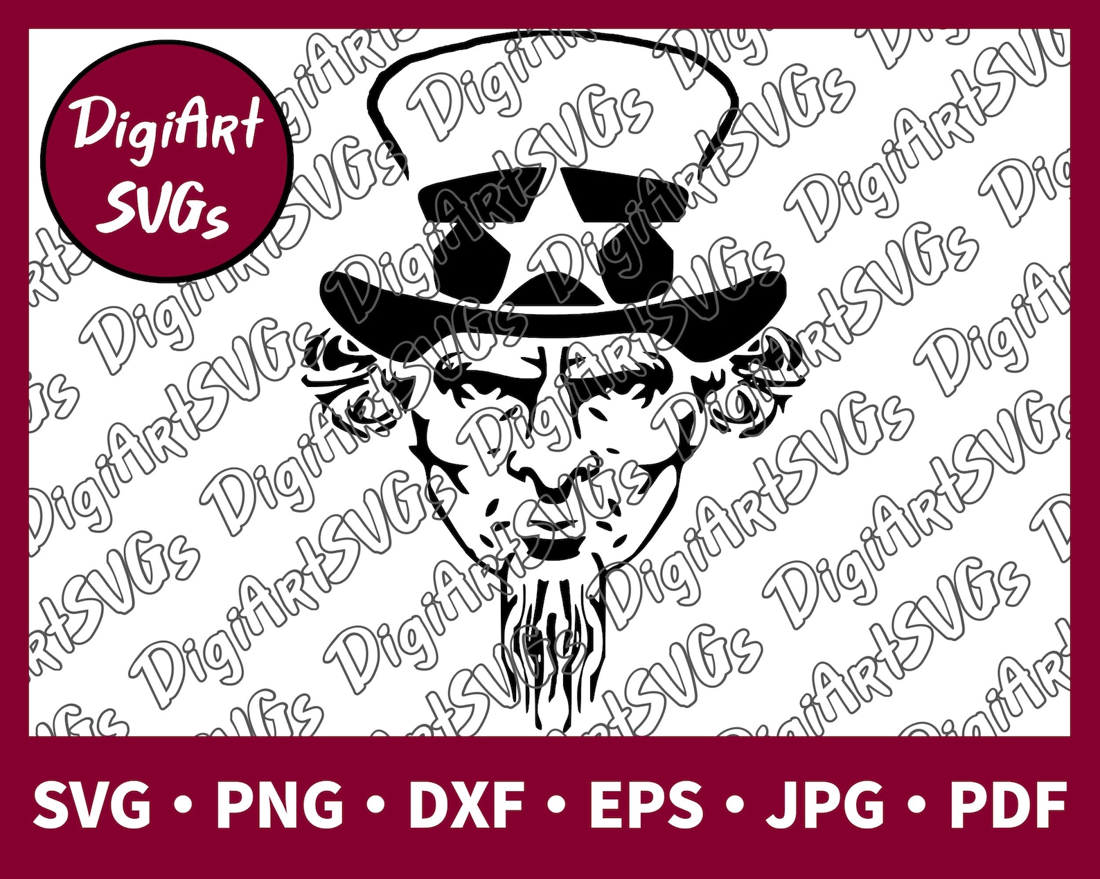 Uncle Sam Svg Png Pdf Jpg Eps Dxf Digital File Download - Etsy