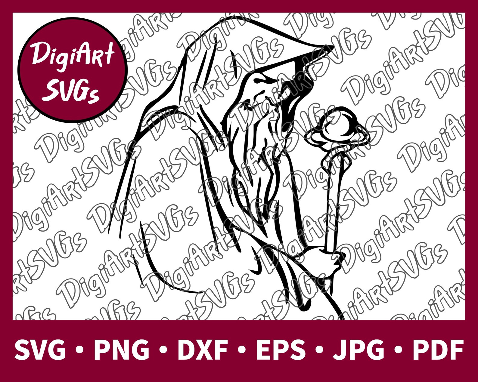 Wizard Svg, Png, Pdf, Jpg, Eps, Dxf Digital File Download - Etsy