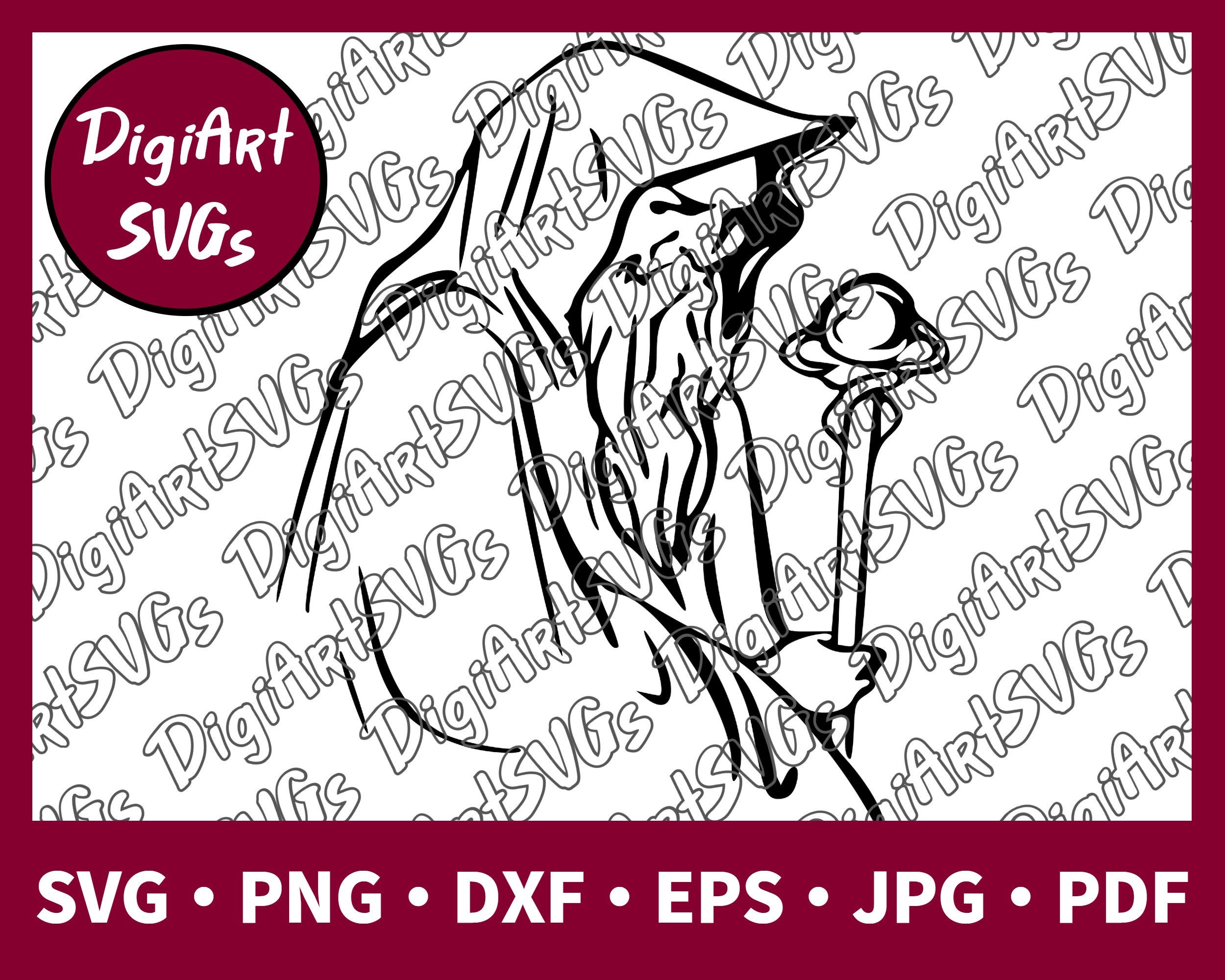 Wizard Svg, Png, Pdf, Jpg, Eps, Dxf Digital File Download - Etsy