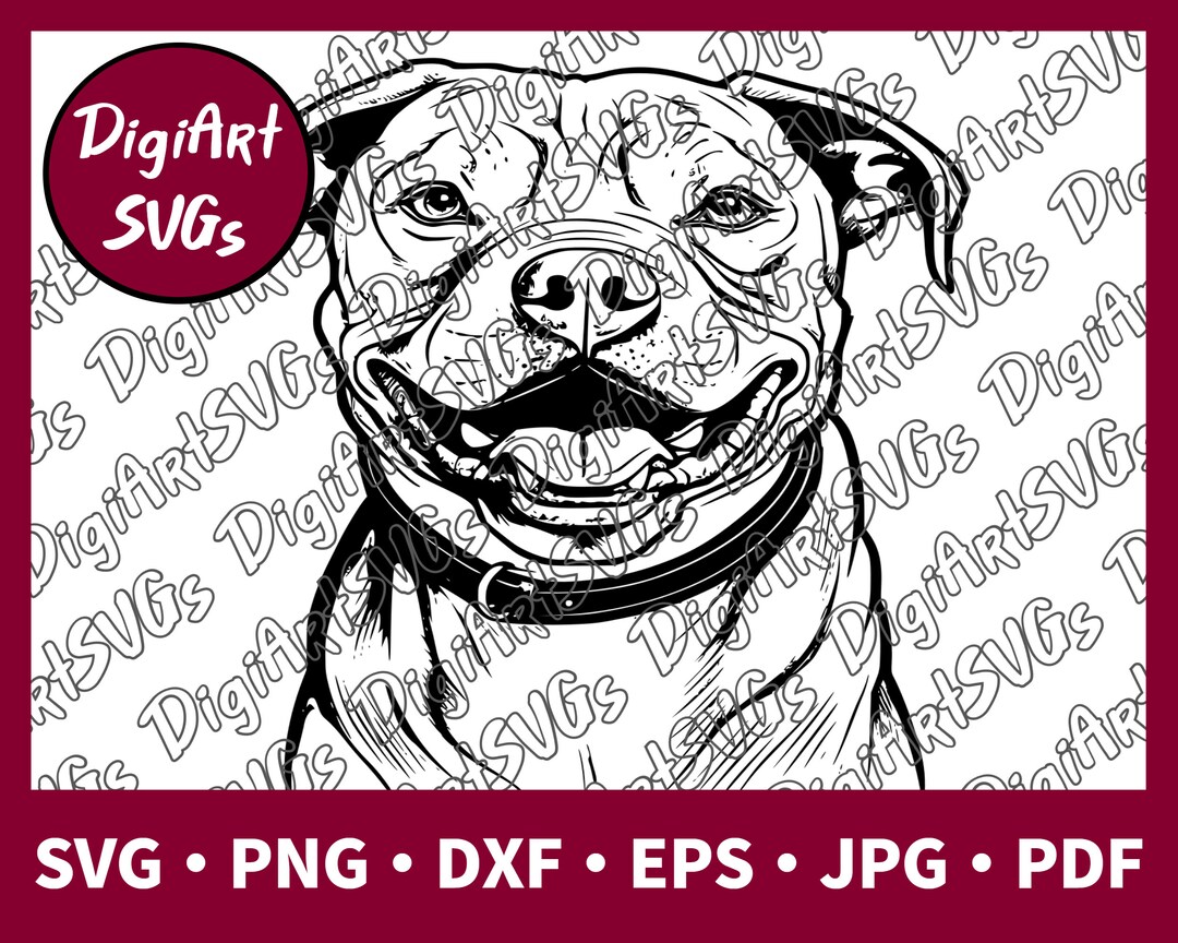 Pitbull SVG File, Pitbull Dog Lover Shirt Graphics, Cutting File ...