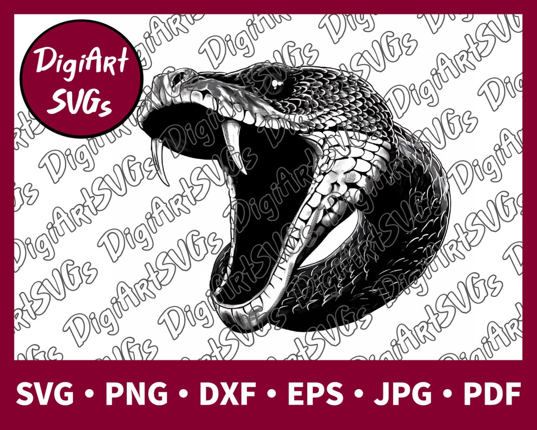 Snake SVG, Fangs SVG File, Reptile T-shirt Graphics, Cutting File ...