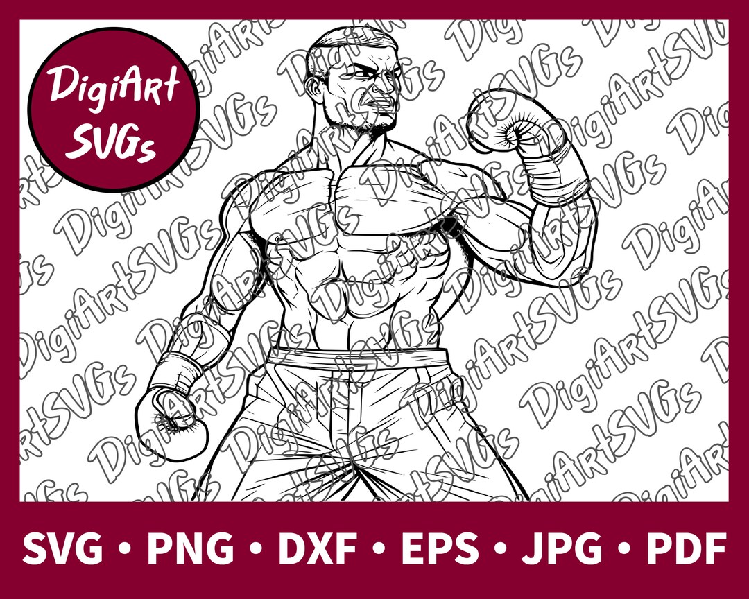 Boxer SVG, Abstract Boxing SVG File, Boxing T-shirt Graphics, Cutting ...