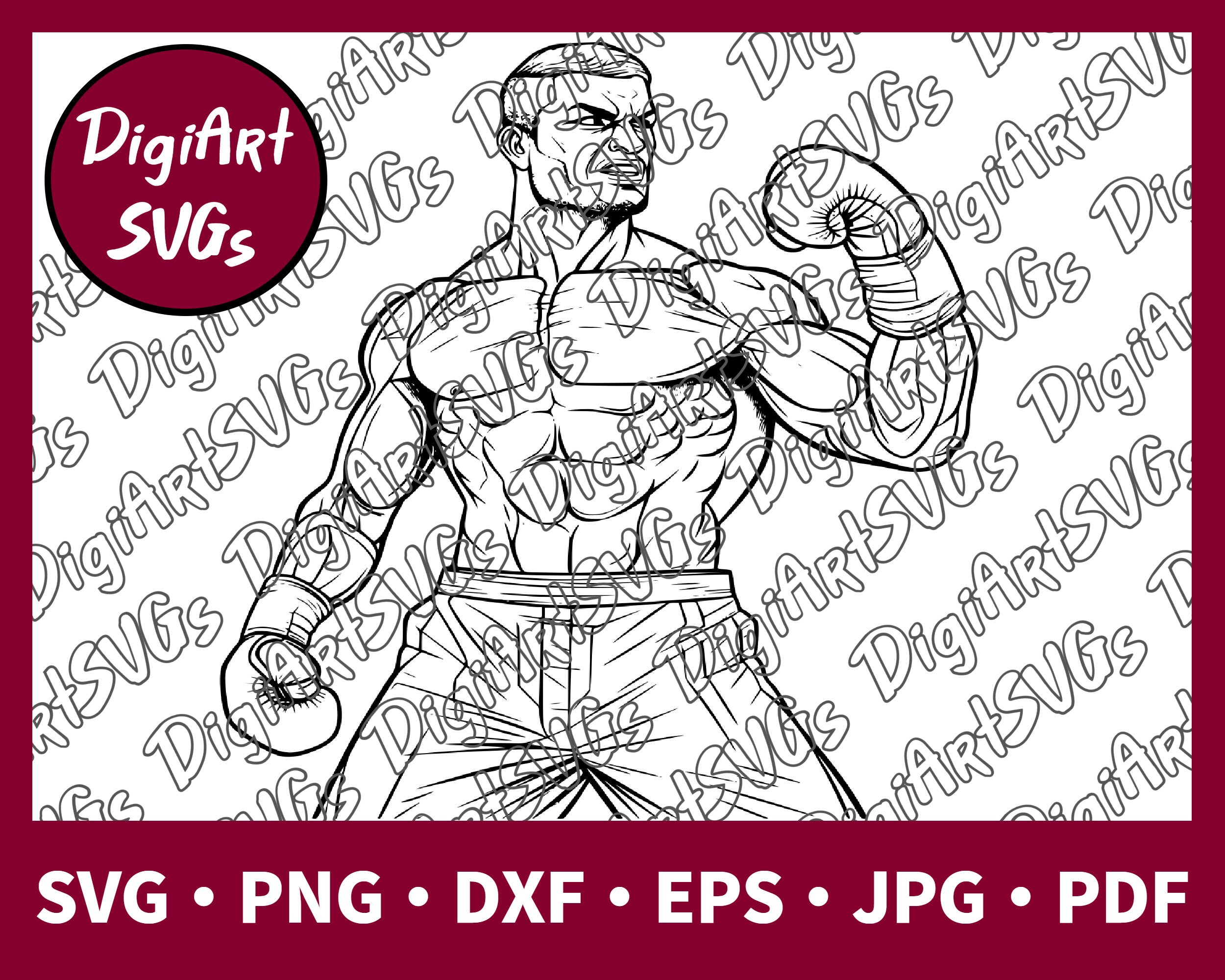 Boxer SVG, Abstract Boxing SVG File, Boxing T-shirt Graphics, Cutting ...