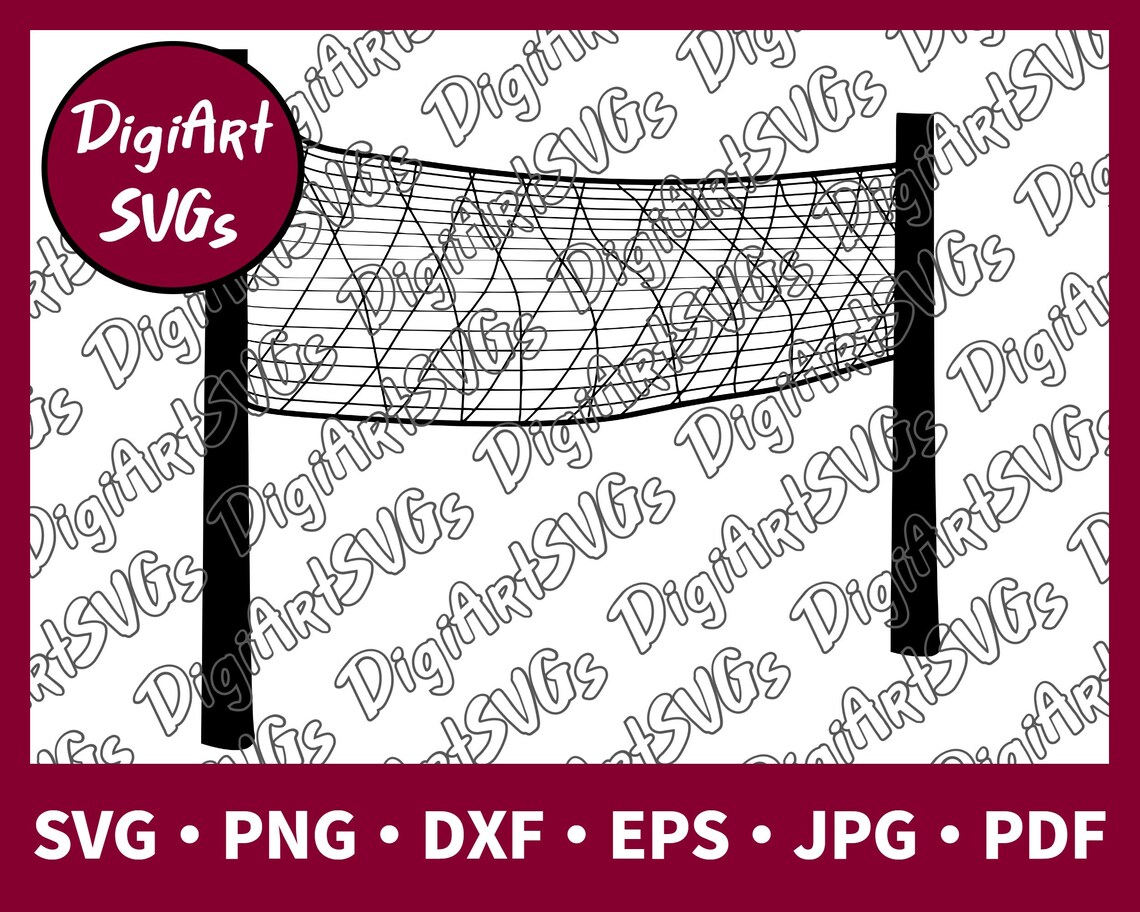 Volleyball Net SVG, Badminton Net SVG, Sports Shirt Graphics, Cutting ...
