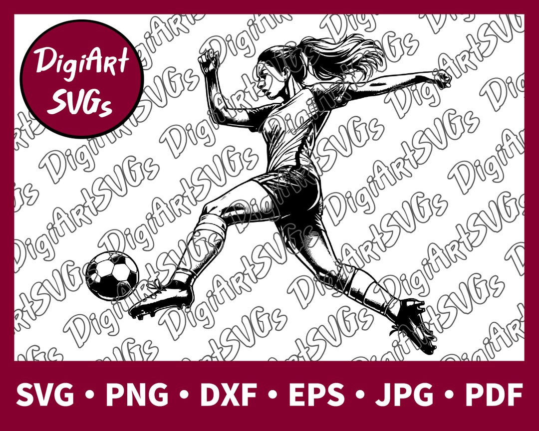 Soccer SVG, Soccer Girl SVG File, Soccer T-shirt Graphics, Cutting File ...