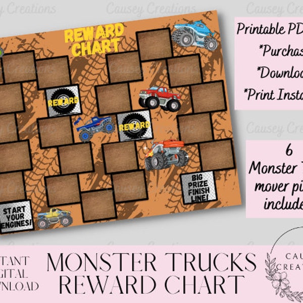 Monster Truck Calendar - Etsy