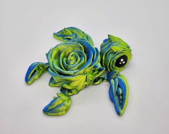 Rose Turtle 3d - Etsy