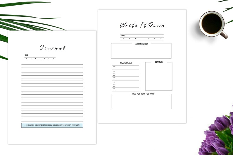 Mindful Morning Journal Printables, Routine Planner (digital Download ...