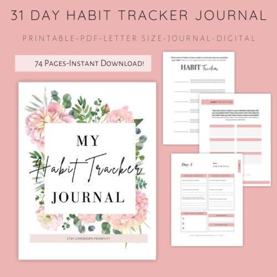 Habit Tracker Journal Habit Tracker Printable Habit Tracker - Etsy
