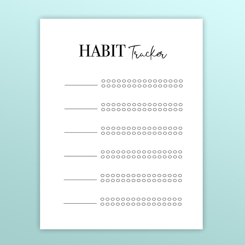 Habit Tracker Printables Bundle-mood Tracker - Etsy