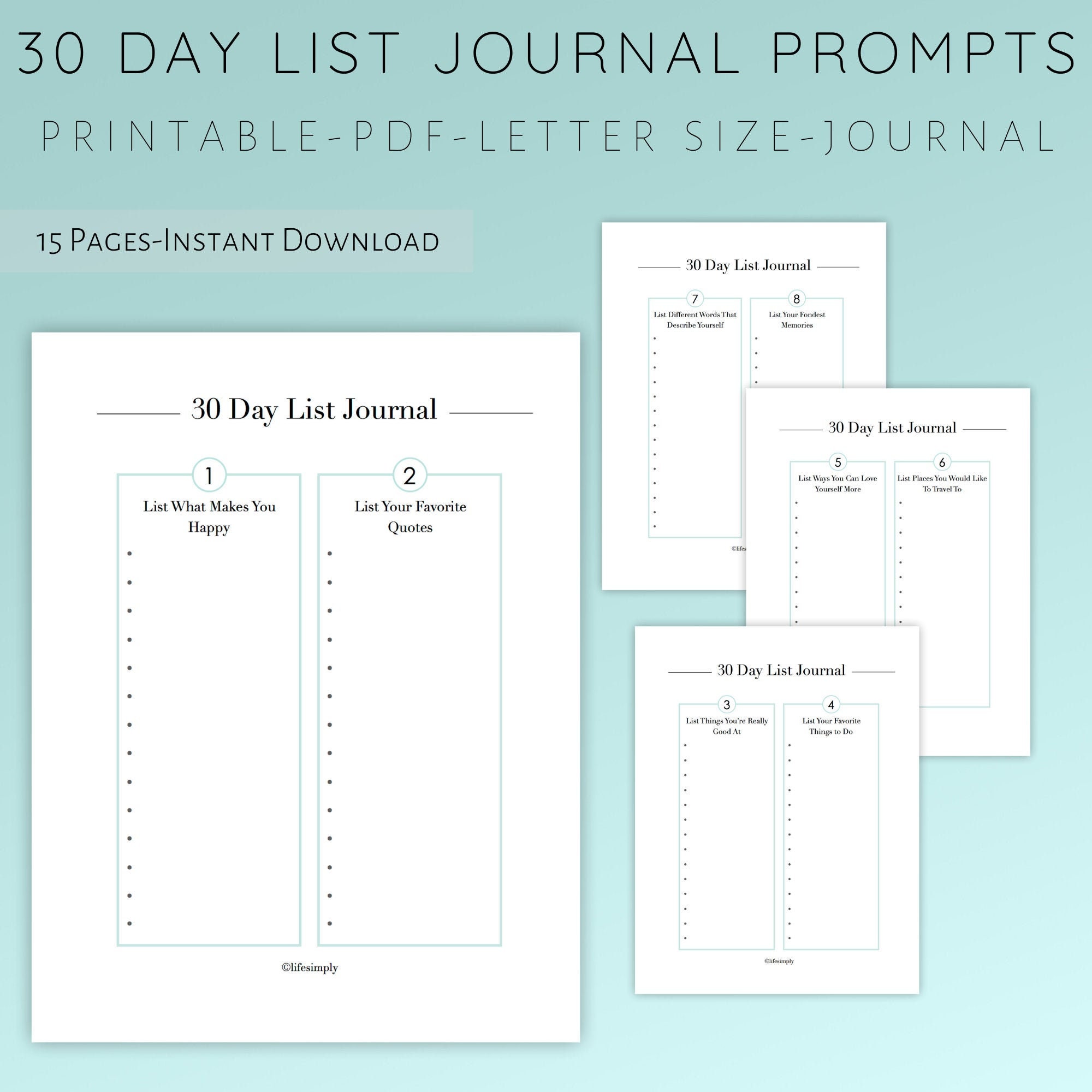 Journal Prompts Printablejournal Printablesjournalprintablesgoodnote - Etsy