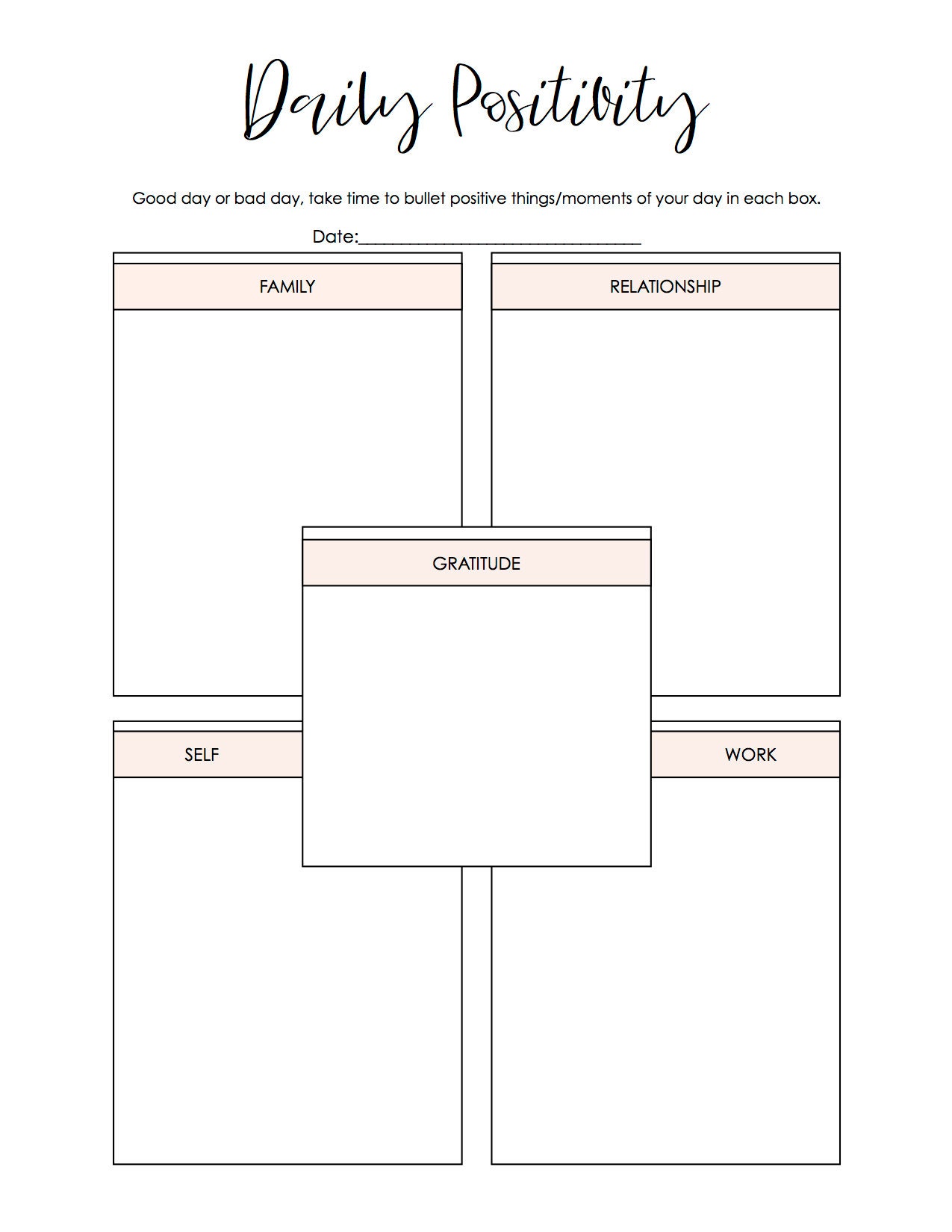 Positivity Journal Printable Daily Positivitygoodnote - Etsy