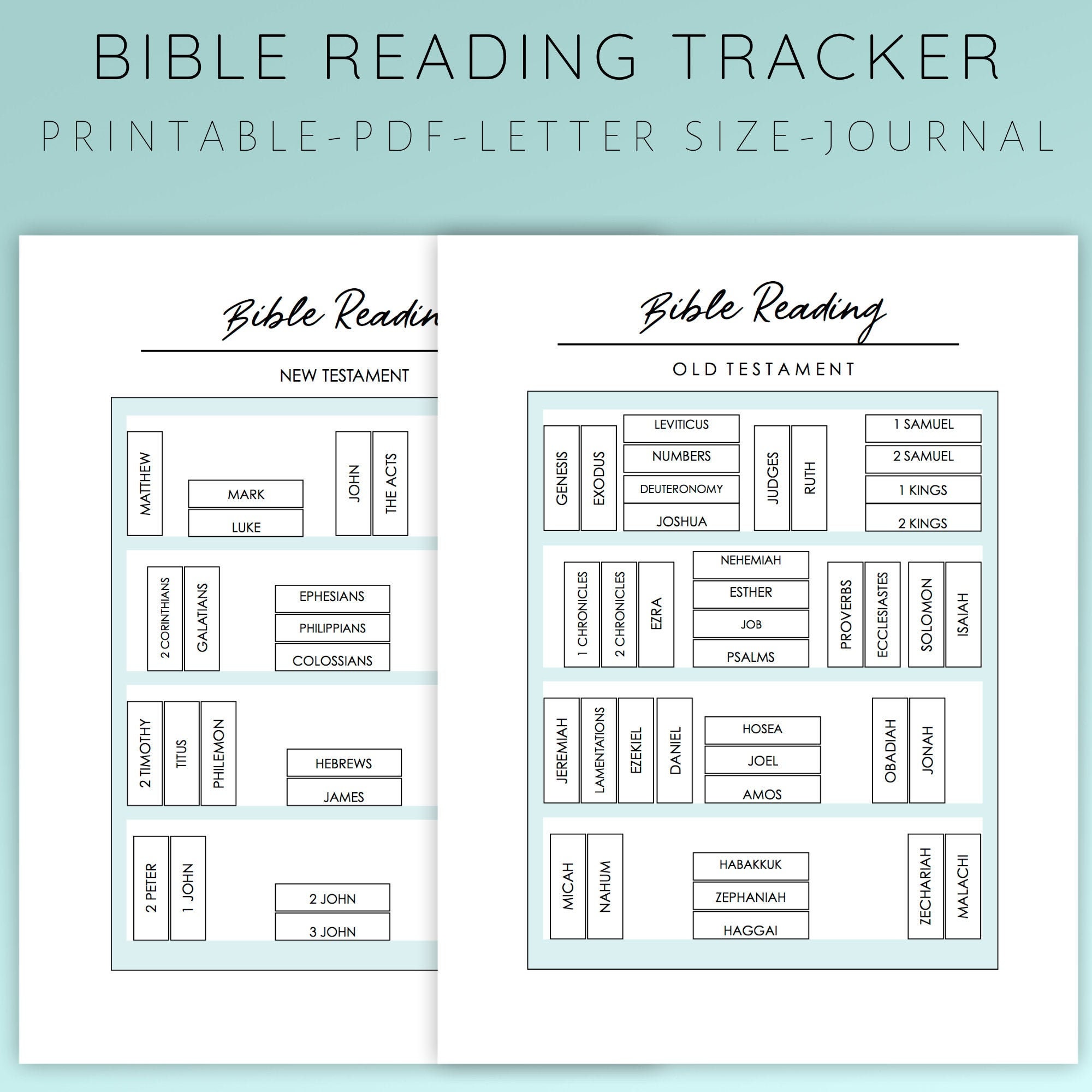 Bible Reading Tracker- Bible Journal-bible Tracker - Etsy