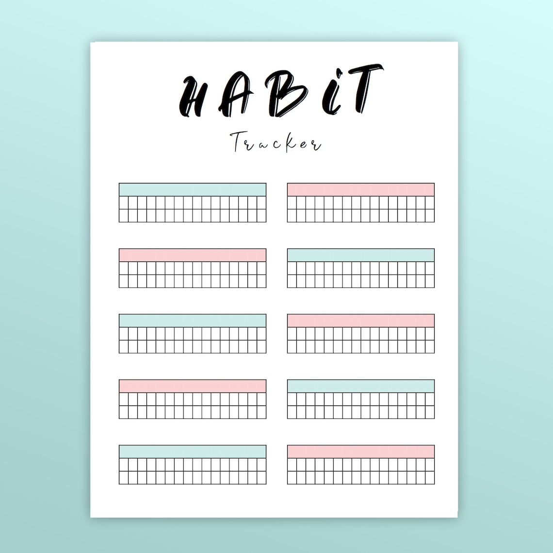 Habit Tracker Printables Bundle-mood Tracker - Etsy