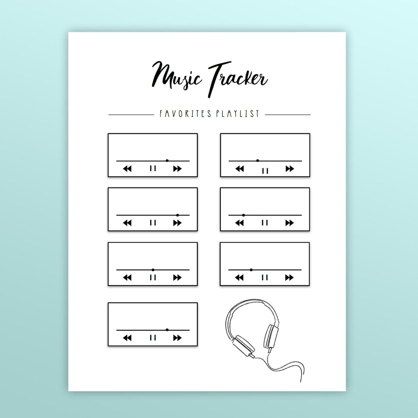 Music Trackerplaylist Tracker Printablegoodnote - Etsy