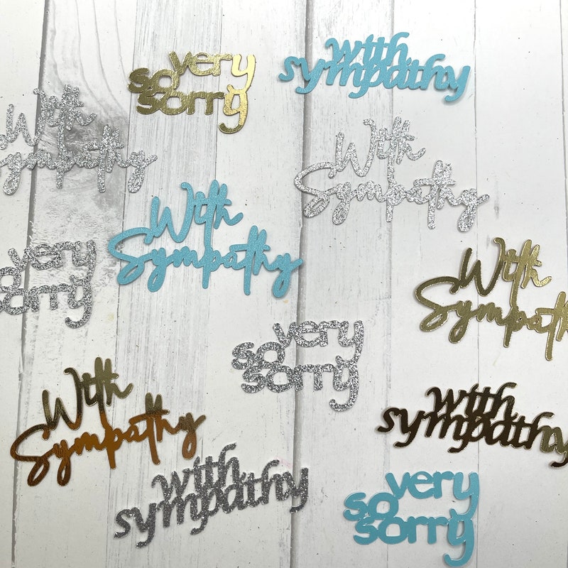With Sympathy Die Cut - Etsy