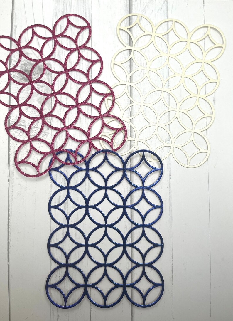 Die Cuts Interlocking Circle Background 6 Pieces Foil Specialty Basic ...
