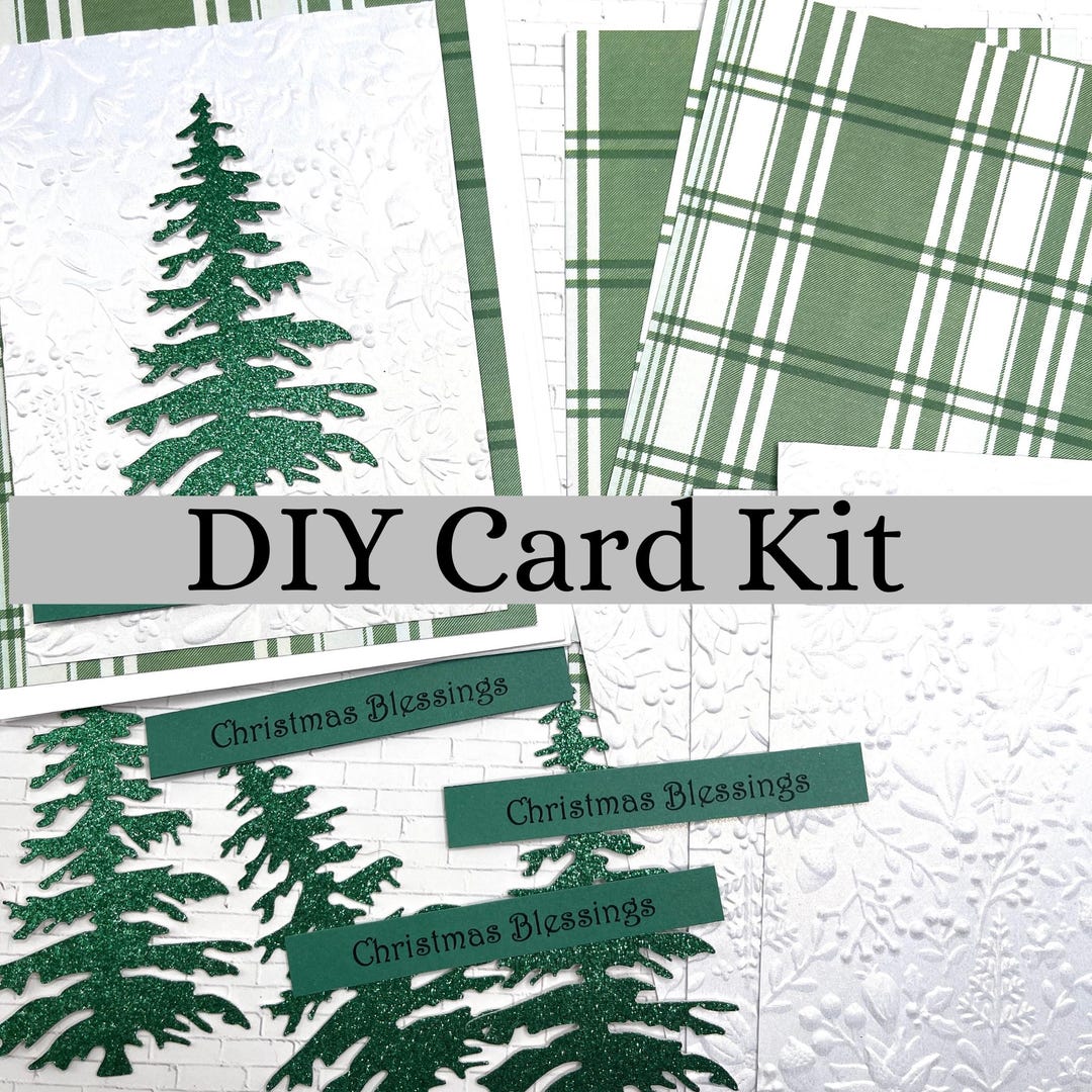 DIY Christmas Card Kit 4 Cards Make Your Own Holiday Greeting Cards ...
