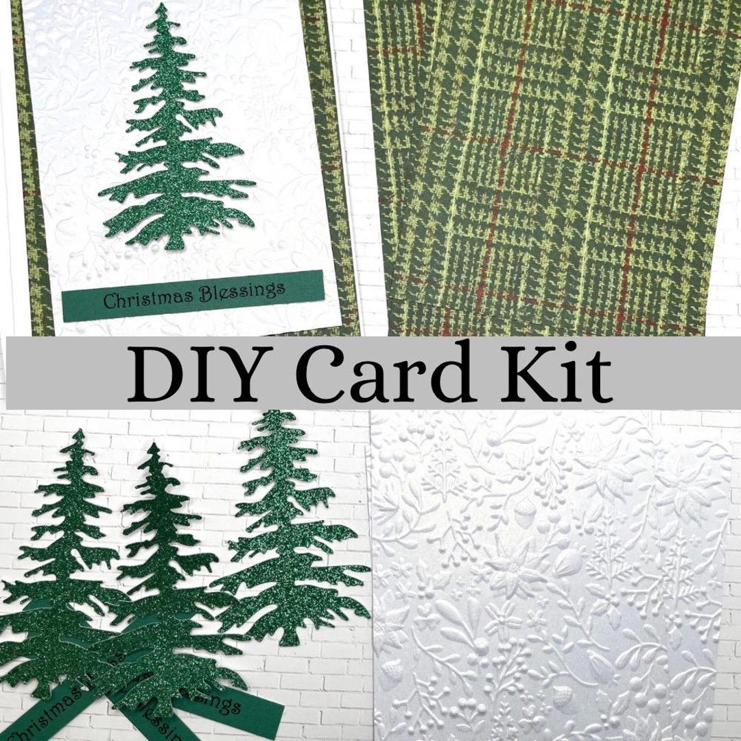 DIY Christmas Card Kit 4 Cards Make Your Own Holiday Greeting Cards ...