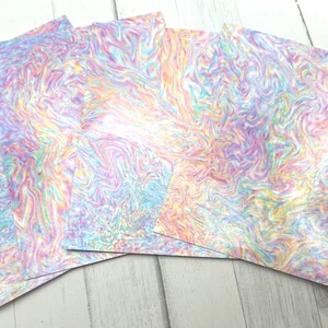 Holographic Marbled Art Background Sheets Cardstock Marbled Art Papers ...