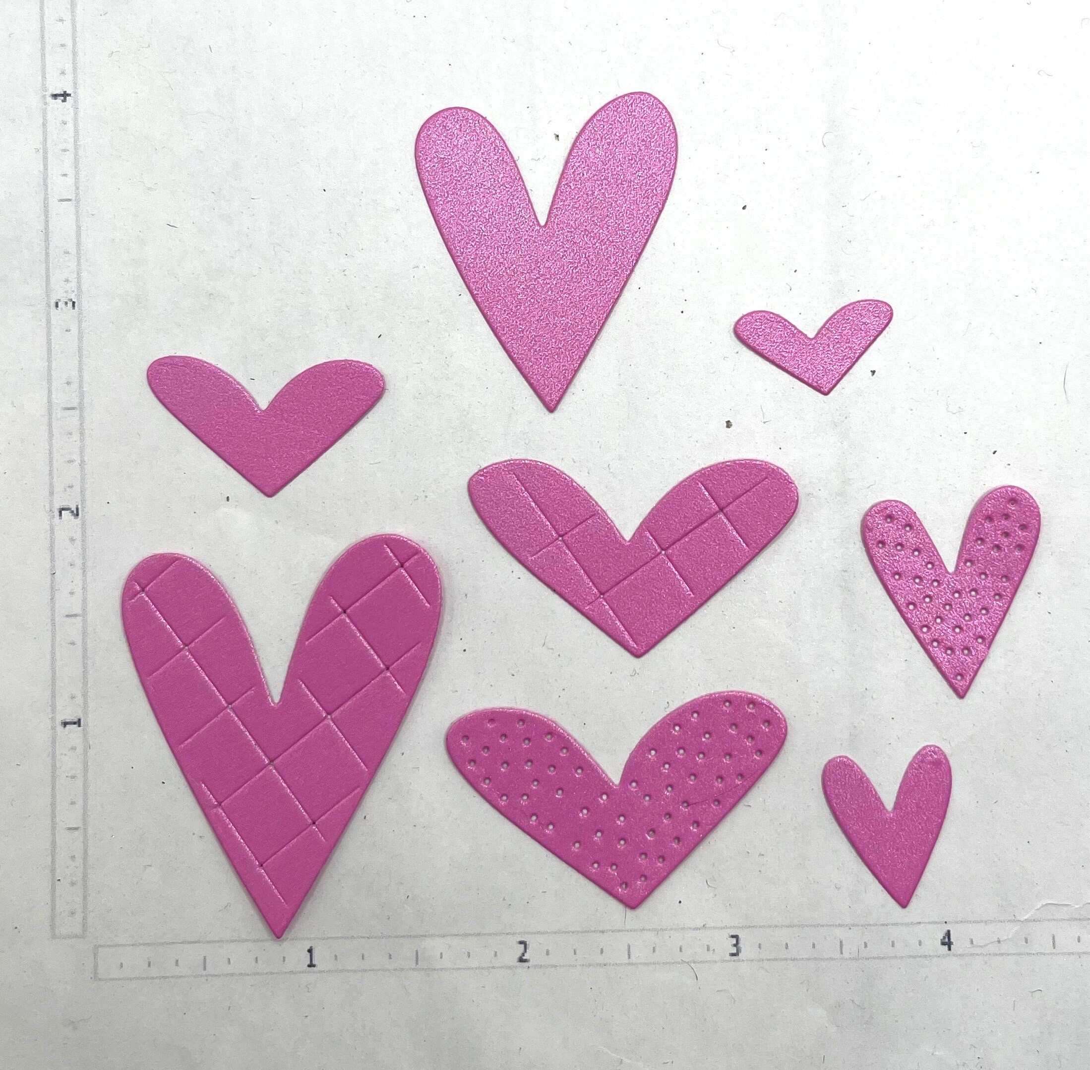 Die Cuts Small Hearts - 32 Pieces - Heart Cut Outs - Glitter Foil ...