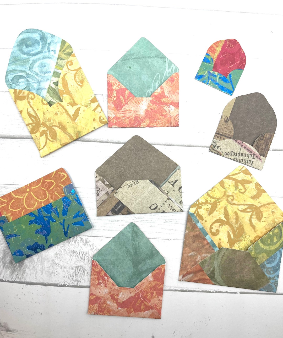 Die Cuts Mini Envelope Foldables Assortment 16 Pieces Double Sided ...