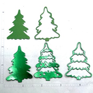 Die Cuts Christmas Layering Pine Trees 15 Pieces Cardstock Pine Tree ...