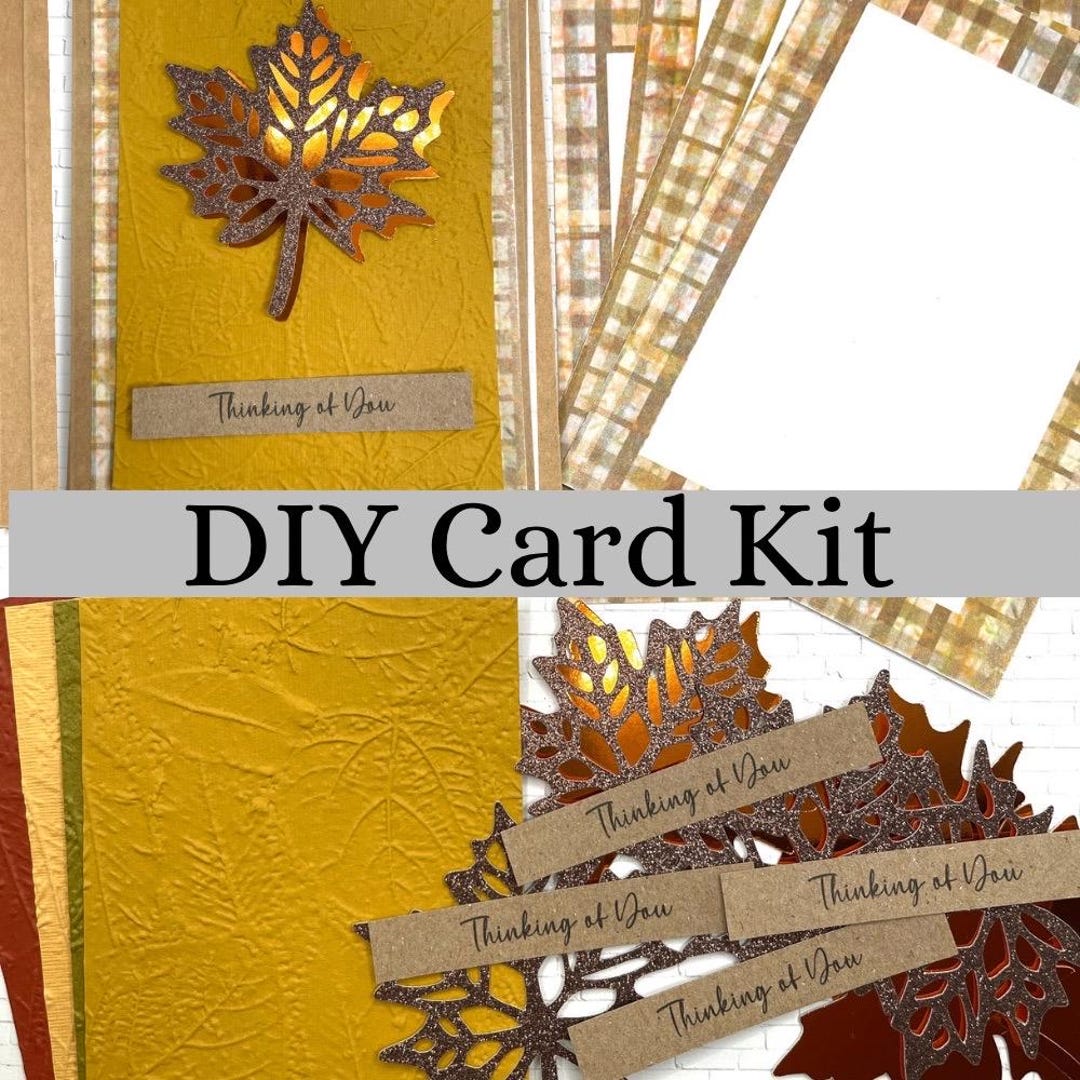 DIY Fall Card Kit - 4 Cards - Make Your Own Autumn Greeting Cards ...
