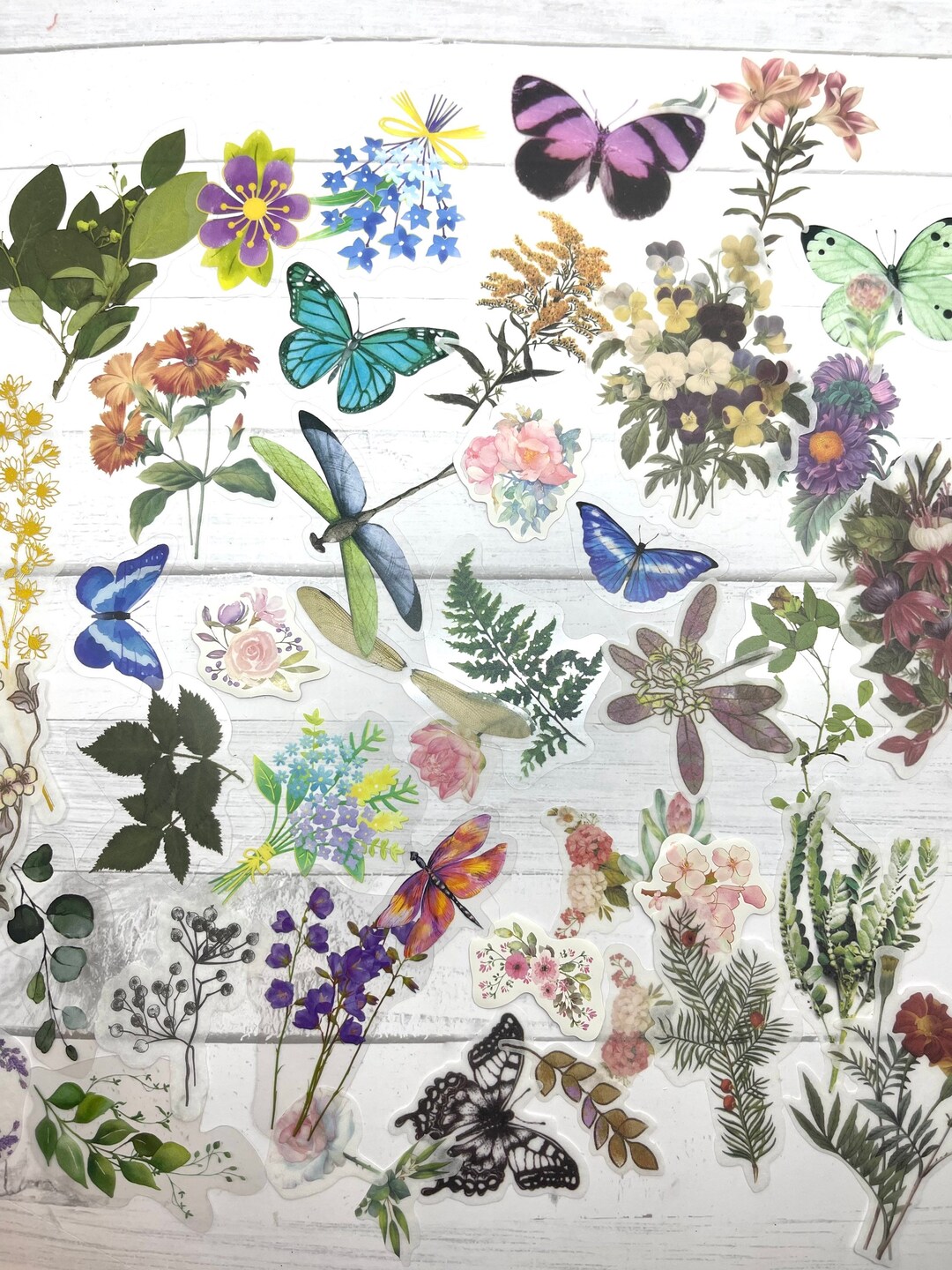 Sticker Assortment Ephemera 45 Pieces Sticker Sampler Junk Journal ...