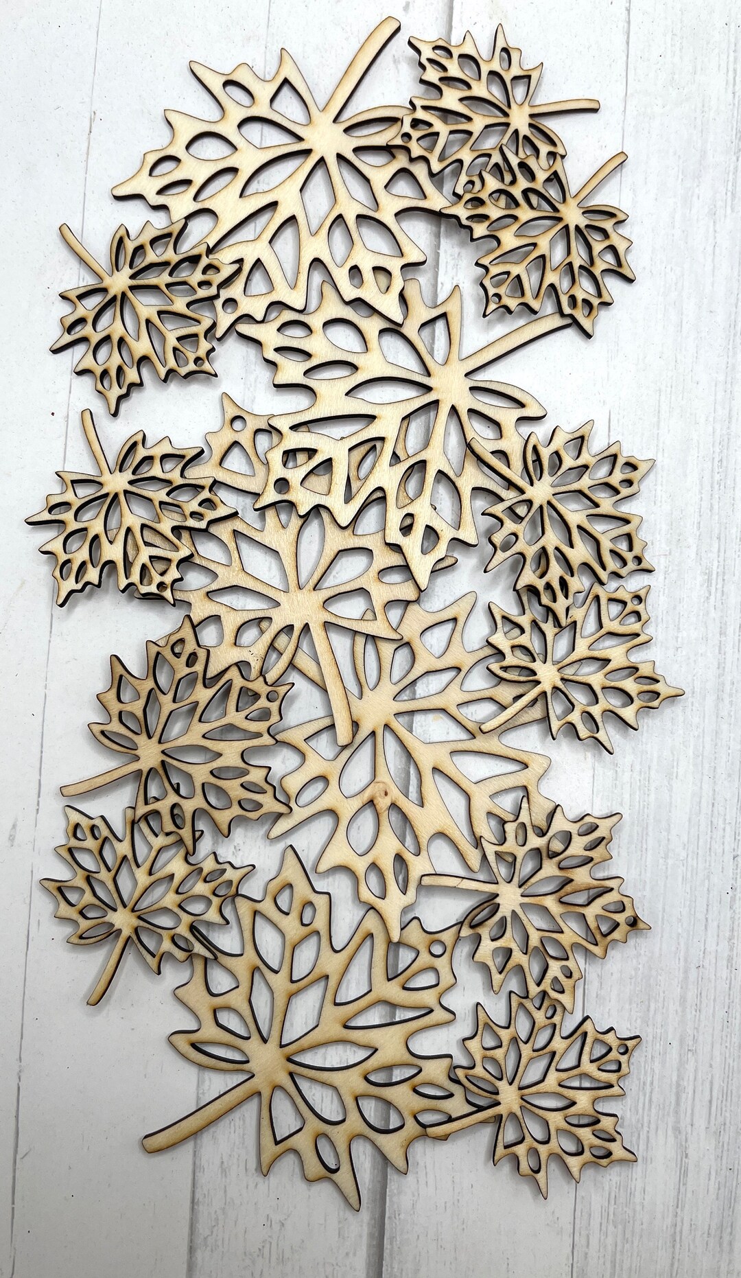 Wood Laser Maple Leaf 15 Pcs Earring Pendant Set DIY Jewelry Making ...