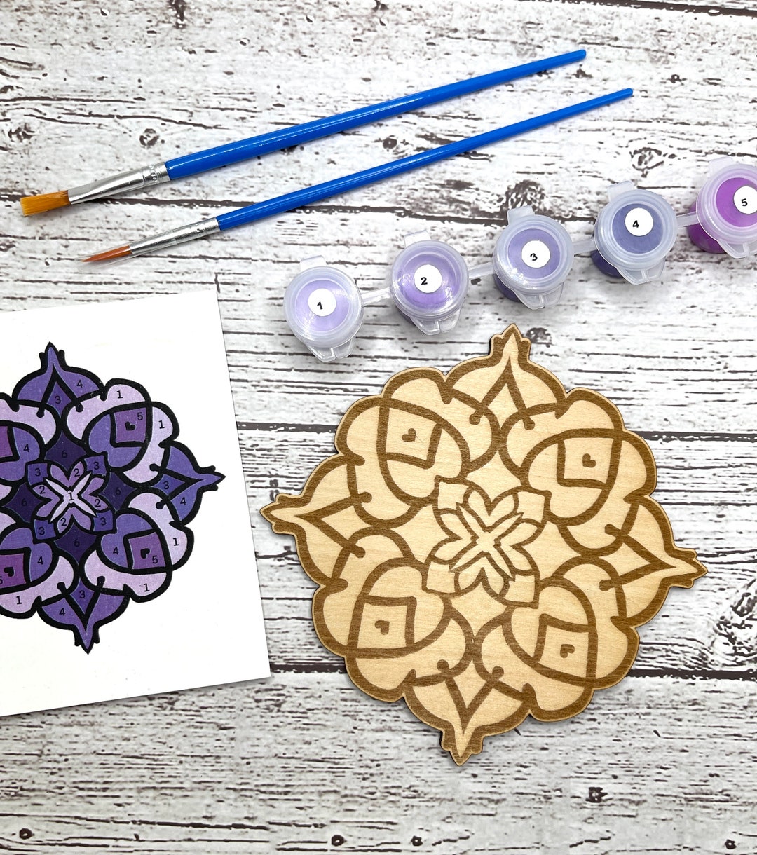 DIY Paint Kit Mandala Craft Kit Activities Wood Paint Set Gift Stress ...
