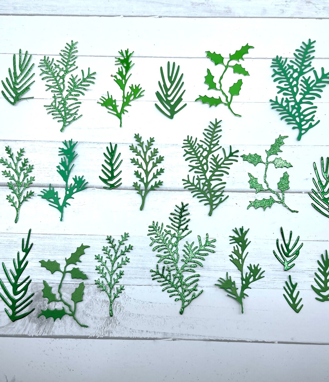 Die Cuts Christmas Pine Greenery - 18 Pieces - Cardstock - Paper ...