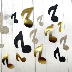 Die Cuts Music Notes 24 Pieces Mirror Glitter Cardstock Musical Die ...