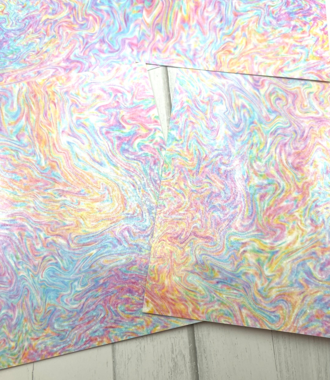 Holographic Marbled Art Background Sheets Cardstock 4x5.25" or Full ...