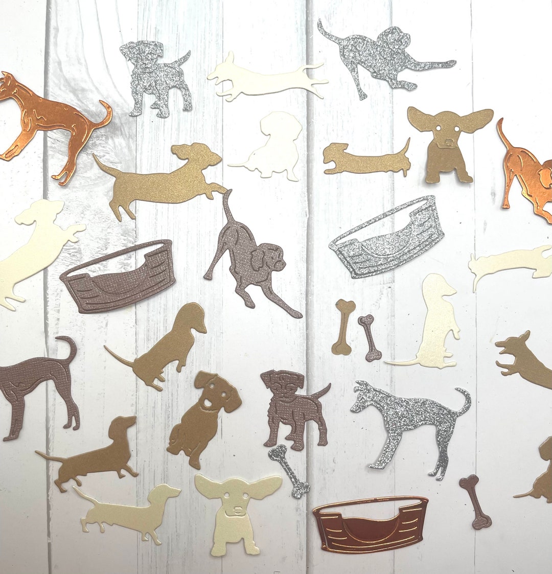 Die Cuts Dogs 30 Pieces Cardstock Puppy Cut Outs for Cards Journal Dog ...