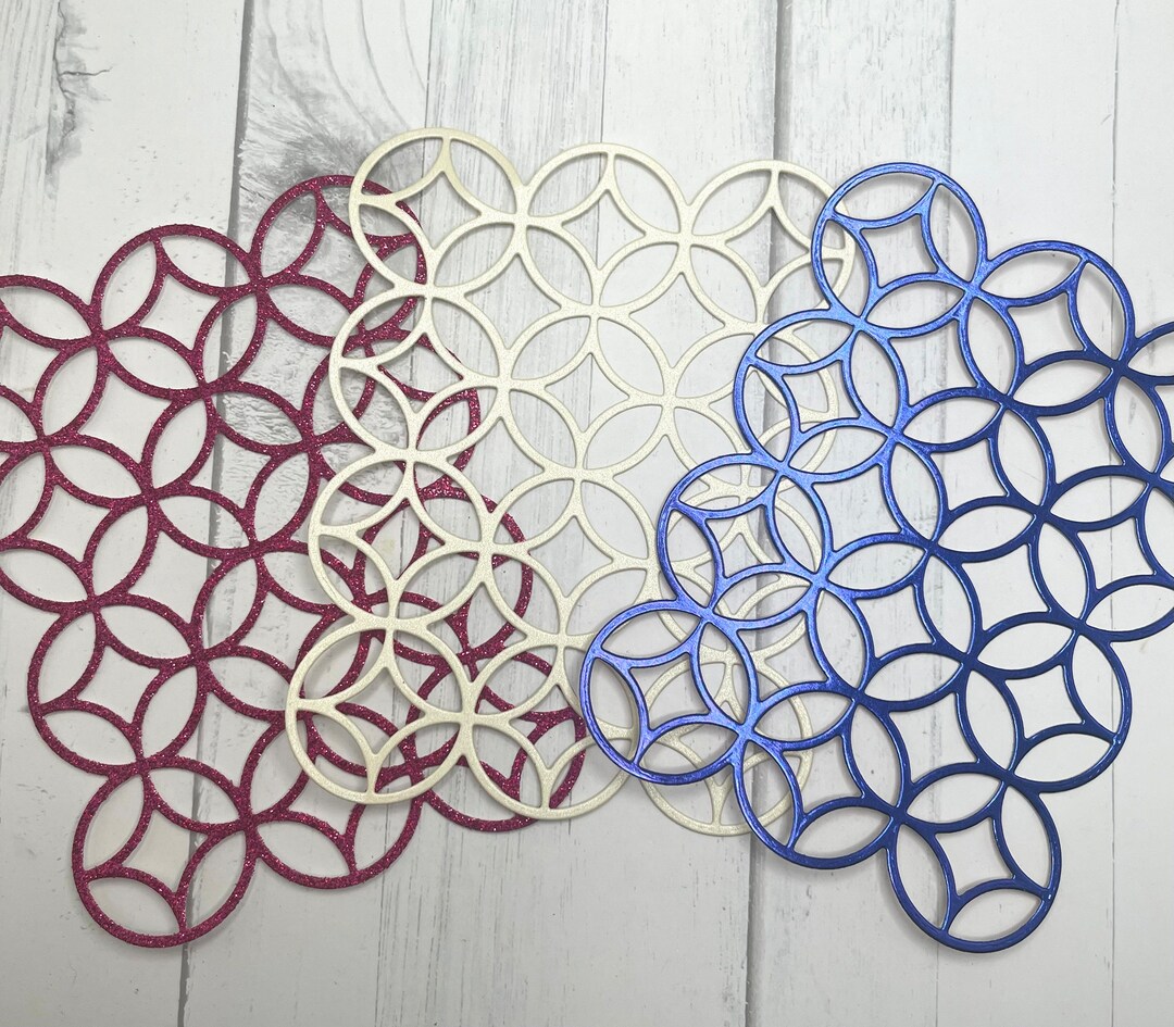 Die Cuts Interlocking Circle Background 6 Pieces Foil Specialty Basic ...