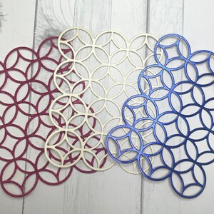 Die Cuts Interlocking Circle Background 6 Pieces Foil Specialty Basic ...