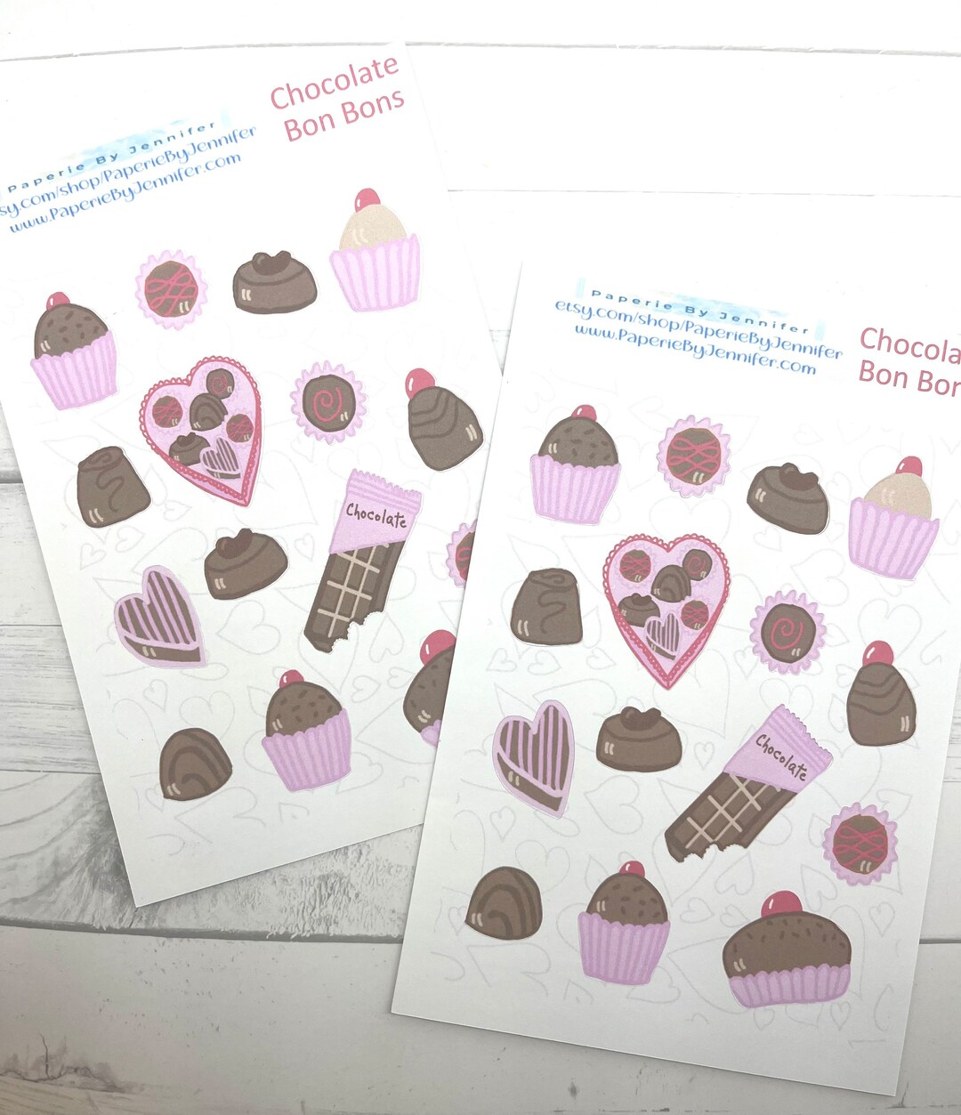 Art Stickers Chocolate Bon Bons 2 Sheets 30 Stickers Planner Journal ...
