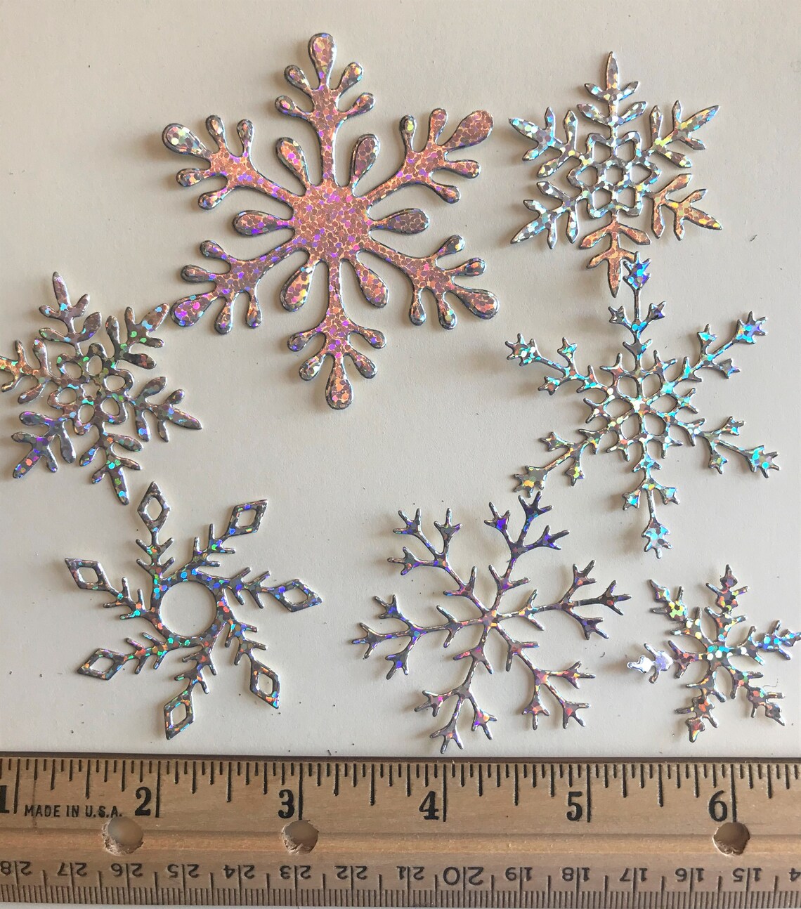 Die Cuts Snowflakes Winter Intricate 16 Pieces Holographic - Etsy