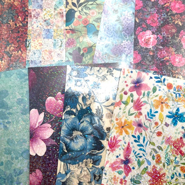 Floral Cardstock - Etsy