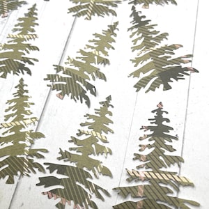 Die Cuts Plaid Green Christmas Trees 14 Pieces Cardstock Scrapbook ...