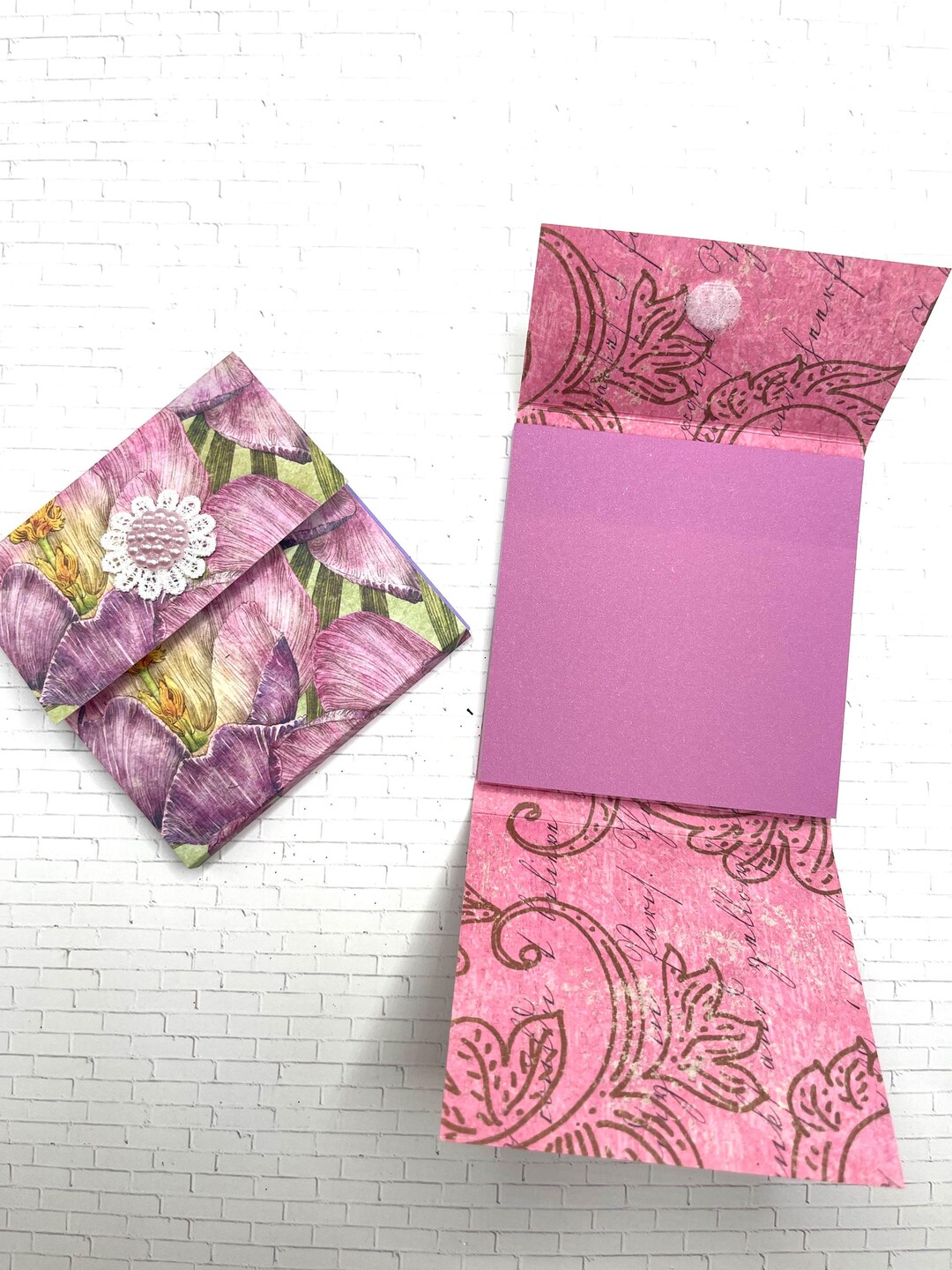 Decorative Mini Sticky Note Holders 3 Inch Set of 2 Blank Notebook ...