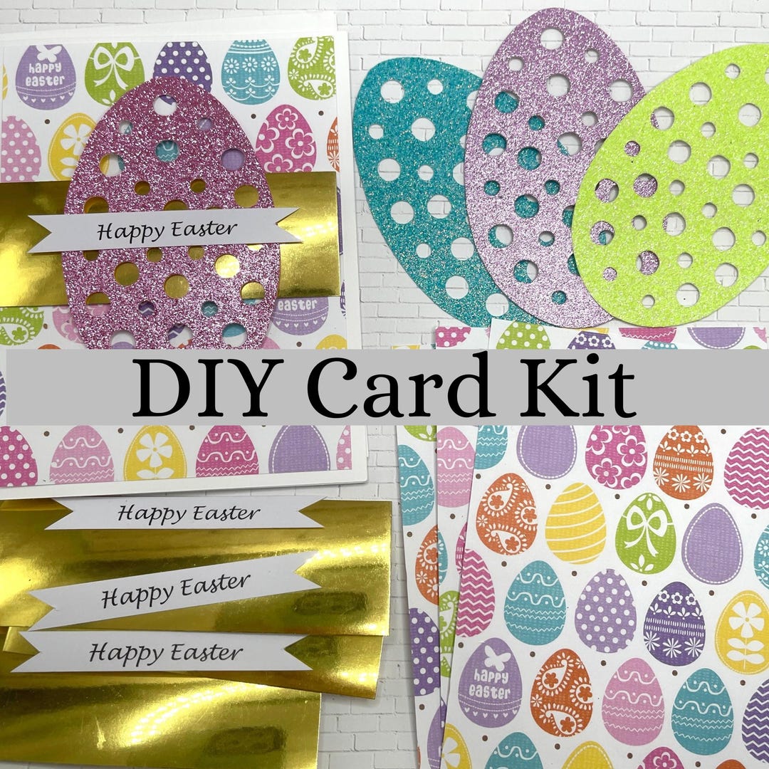 DIY Easter Card Kit 4 Cards Make Your Own Holiday Greeting Cards ...