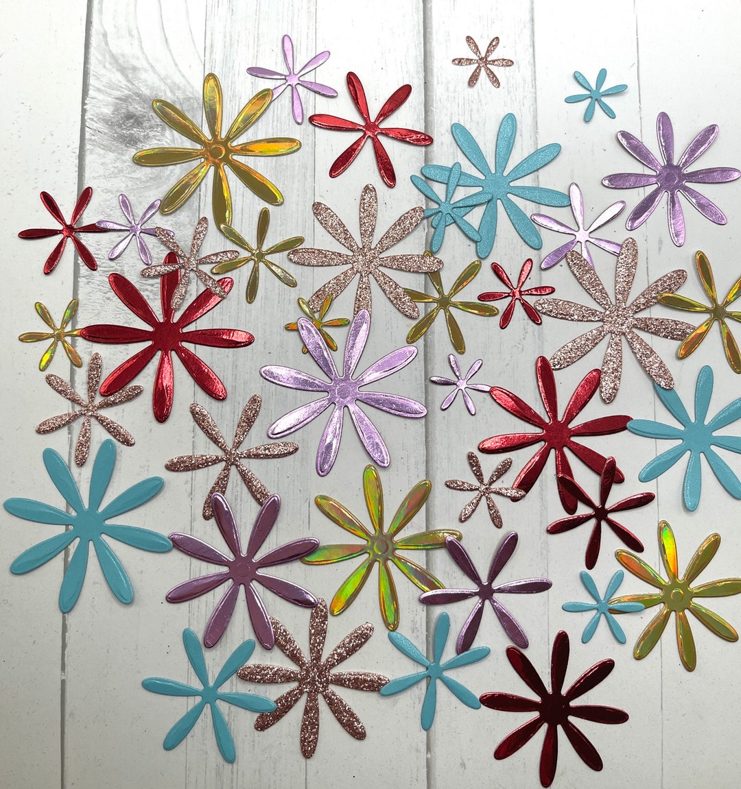 Die Cuts Daisy Flower 32 Pieces Mirror Basic Cardstock Layering Daisy ...