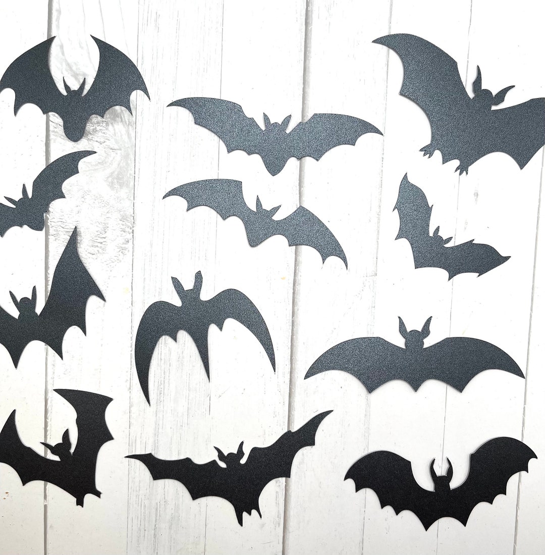 Die Cuts Halloween Bats 15 Pieces Specialty Basic Cardstock Scrapbook ...