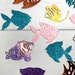 Die Cuts Fish - 18 Pieces - Foil Glitter Basic Cardstock - Beach Ocean ...