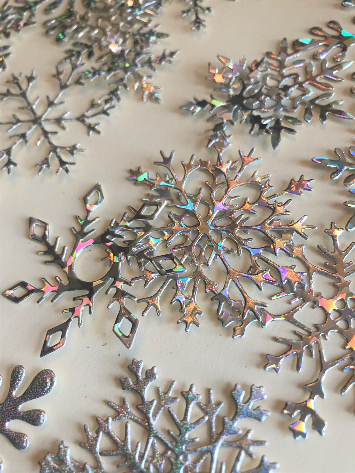 Die Cuts Snowflakes Winter Intricate 16 Pieces Holographic - Etsy