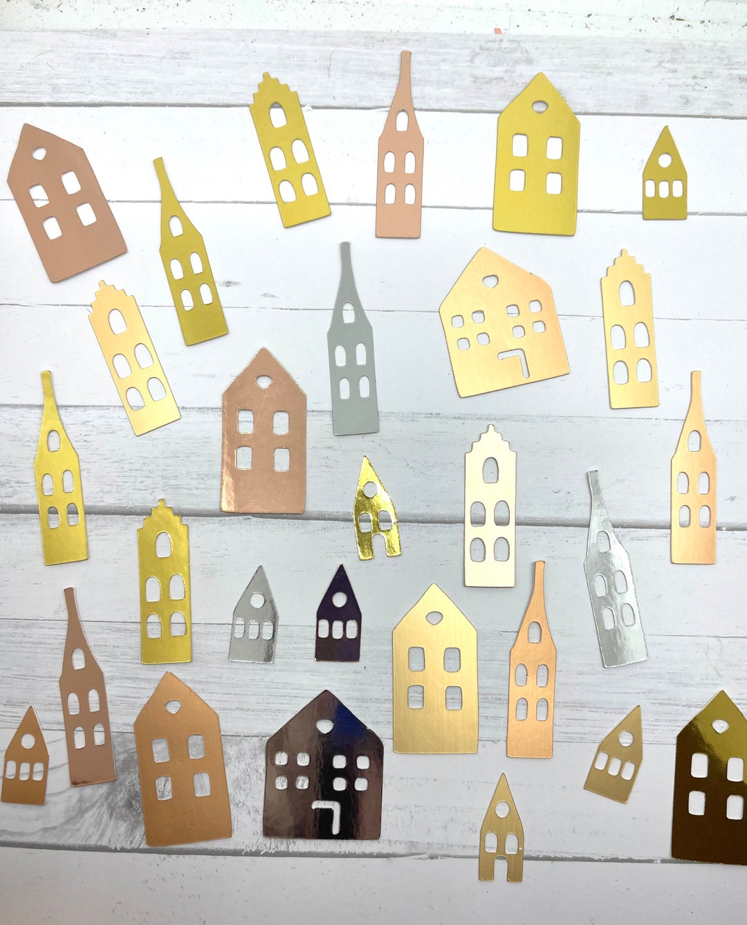 Foil Cardstock House Die Cuts, Tiny Home Embellishments (30 Pieces) - Etsy