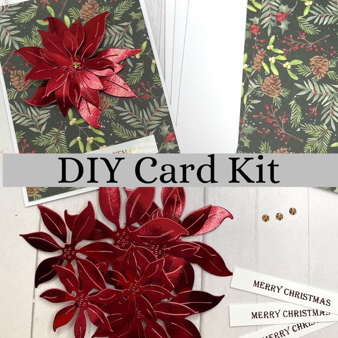 DIY Christmas Card Kit 4 Cards Make Your Own Holiday Greeting Cards ...