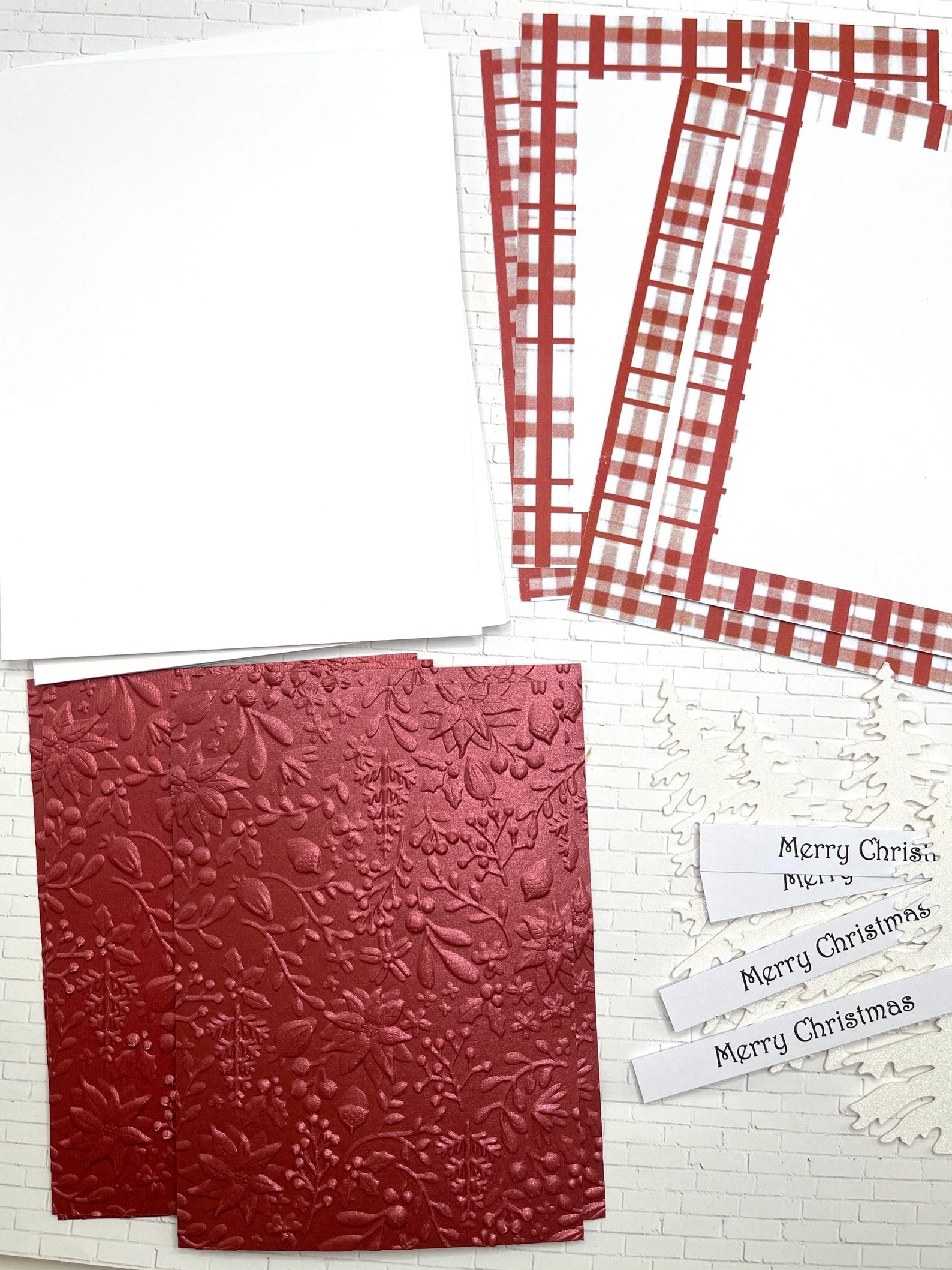 DIY Christmas Card Kit 4 Cards Make Your Own Holiday Greeting Cards ...